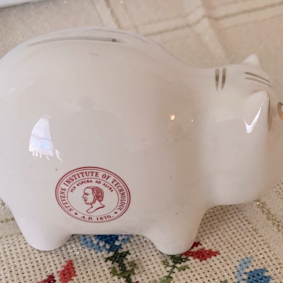 Accents | Wc Bunting Co Porcelain Gold Leaf Coin Piggy Bank Stevens It ...